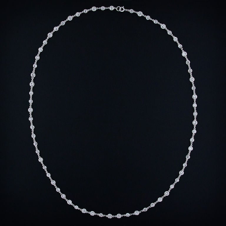 Original Vintage Platinum Diamond Chain For Sale at 1stDibs | platinum ...