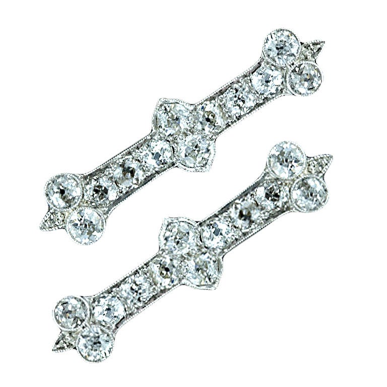A Pair of Deco Diamond Barrettes at 1stDibs
