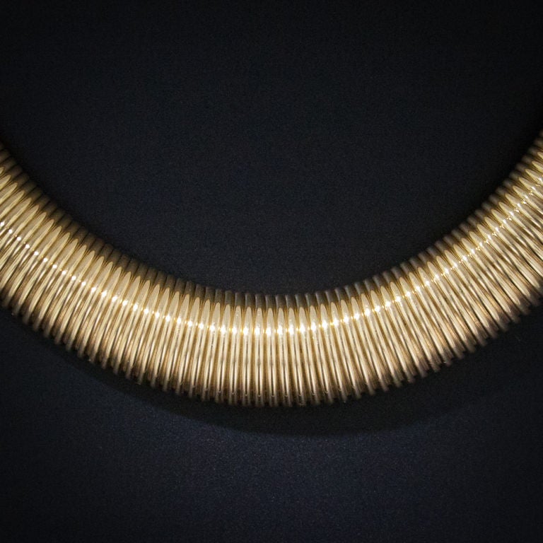 Grand Mid-Century Spring Necklace at 1stDibs