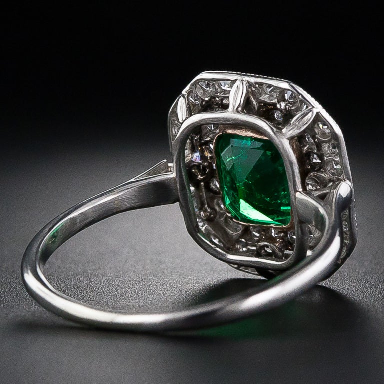 Antique Emerald and Diamond Ring at 1stDibs