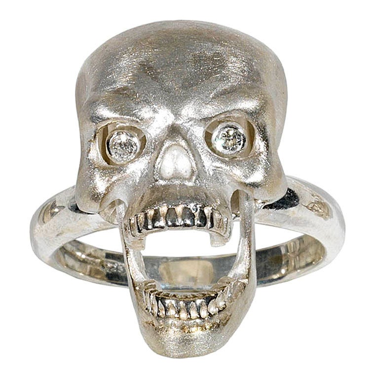 DEAKIN and FRANCIS Ring with Moving Jaw and Diamond Eyes at 1stDibs