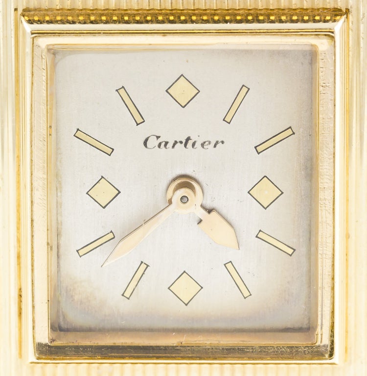 CARTIER Gold Key Winding Desk Clock For Sale at 1stDibs | cartier desk ...
