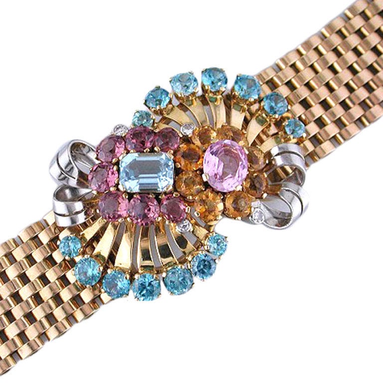 Colorful colored stone bracelet by Garrard For Sale at 1stDibs
