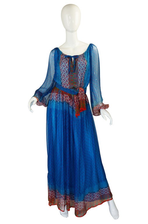 Rare 1970s Bellville Sassoon Silk Dress at 1stDibs