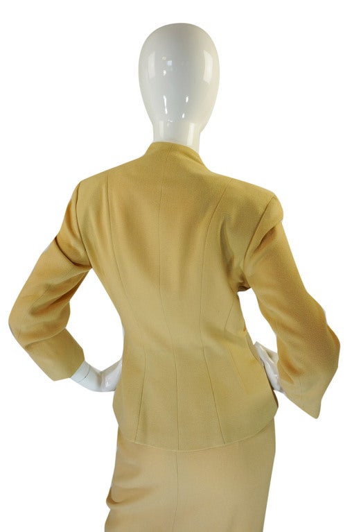 1940s Lilli Ann Fitted Swirl Crepe Suit at 1stDibs
