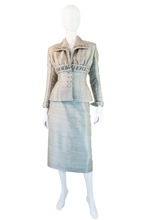 1940s Amazing Fitted Silk Lilli Ann Suit at 1stDibs