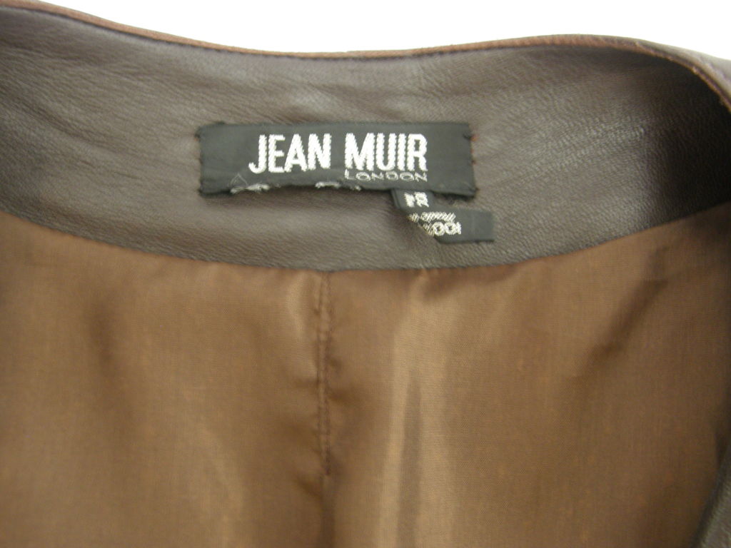 Classic 1980's Jean Muir Leather Suit For Sale at 1stDibs
