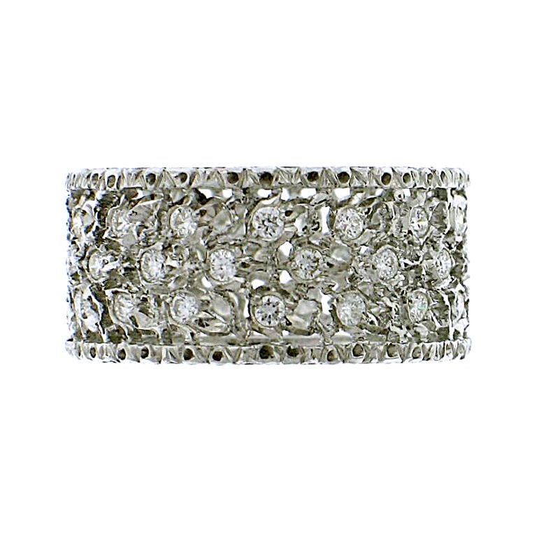 M. BUCCELLATI Wide Diamond Eternity Band at 1stDibs