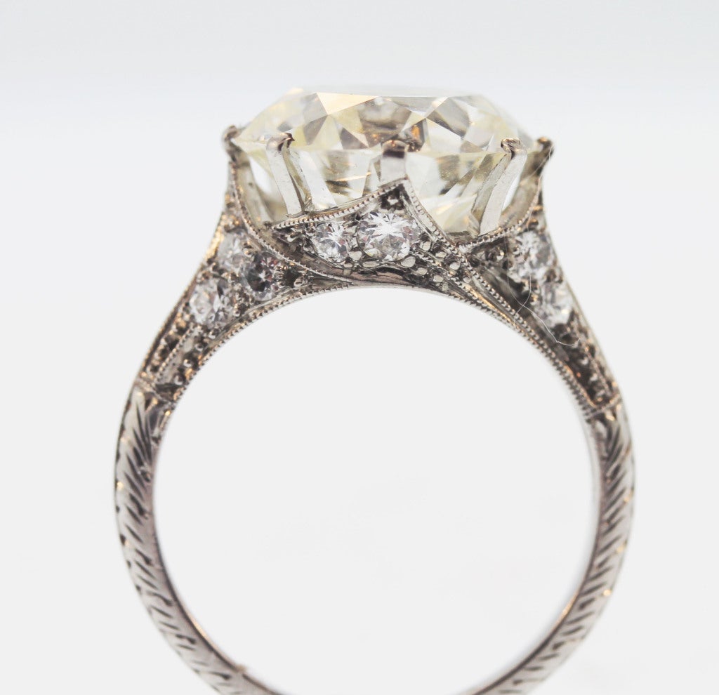 Edwardian Diamond Platinum Ring at 1stdibs