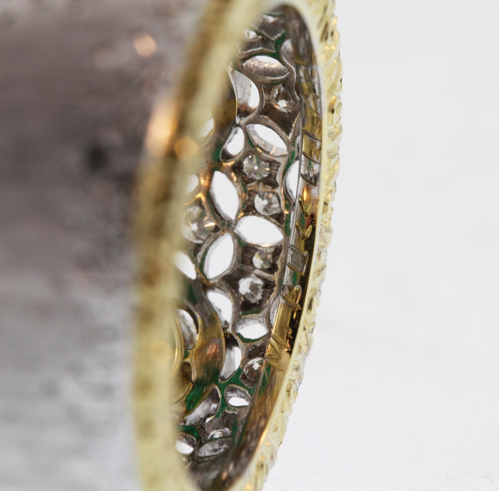 Buccellati Emerald and Diamond Ring at 1stDibs
