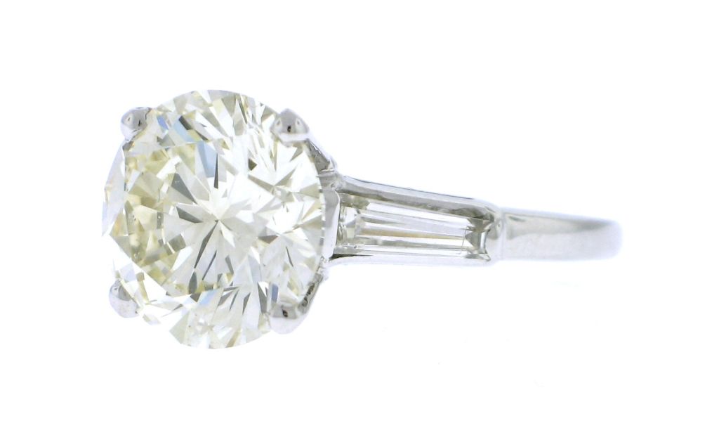 5ct Diamond Solitaire Engagement Ring at 1stDibs