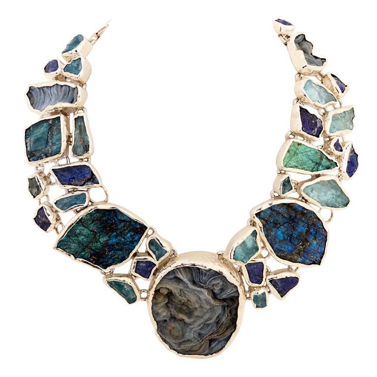 Huge Fabulous Necklace with Semi Precious Stones at 1stDibs | large ...