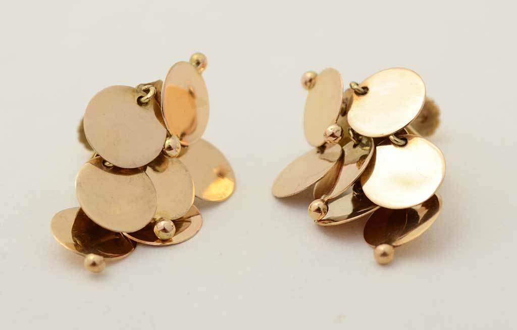WILLIAM SPRATLING Gold Dangle Earrings at 1stDibs