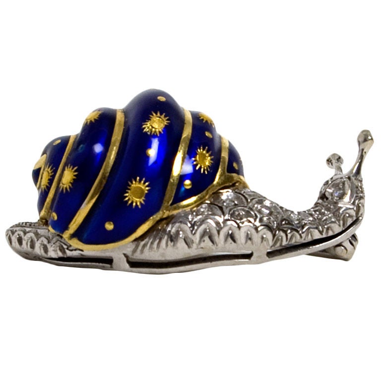 Snail Brooch at 1stDibs