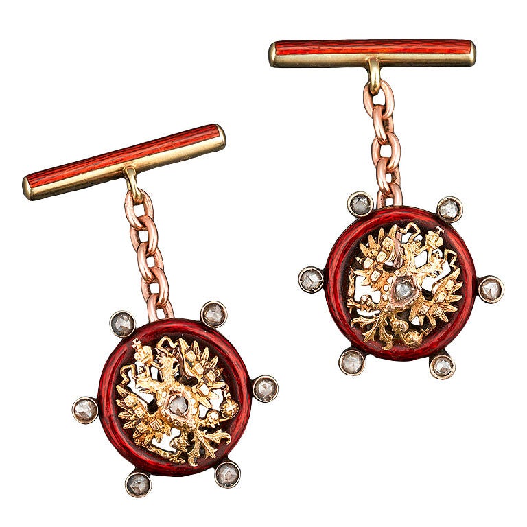 Pair Faberge Imperial Presentation Cufflinks at 1stDibs