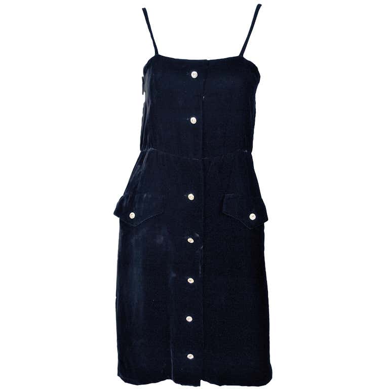 Vintage Valentino Diamond Black Velvet Cocktail Dress For Sale At 1stdibs