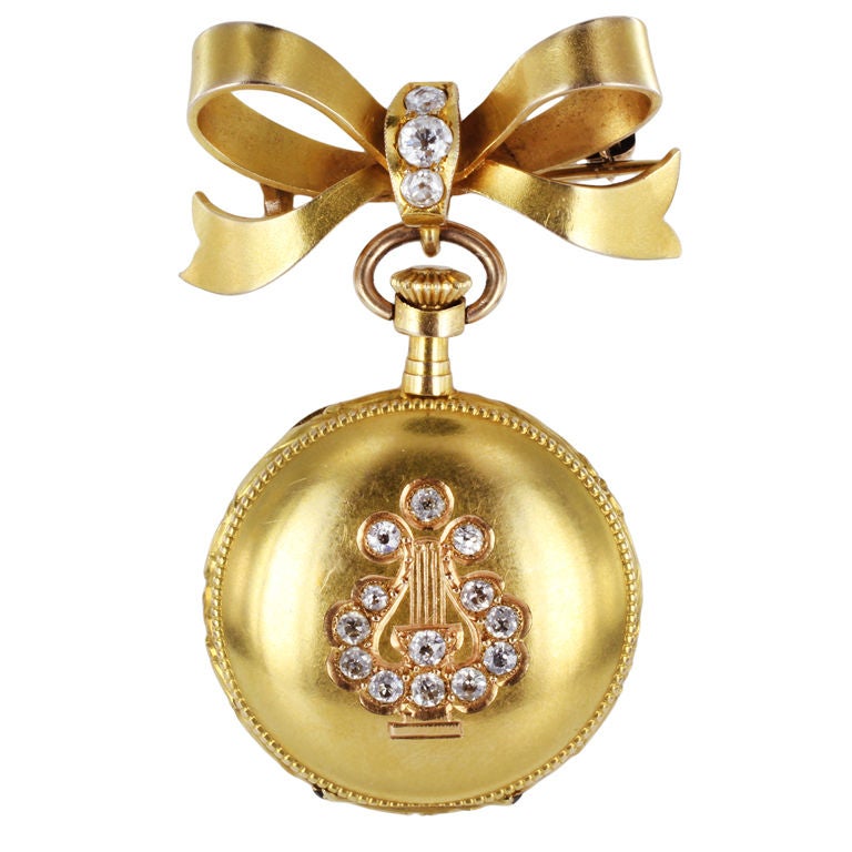 Antique Diamond and Gold Pocket Watch at 1stDibs