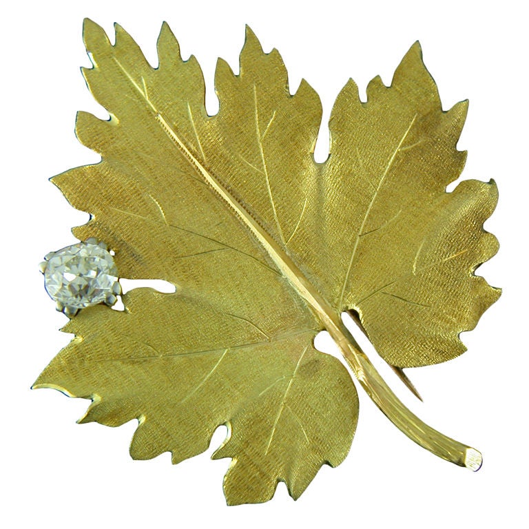 MARIO BUCCELLATI Leaf Brooch at 1stDibs