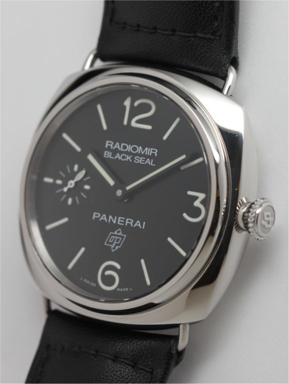 Panerai SS Black Seal logo Pam 300 N series circa 2011 at 1stDibs