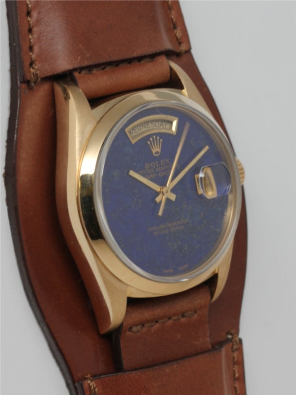 ROLEX Yellow Gold Day-Date President with Lapis Dial Ref 1803 at ...