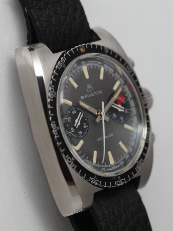 BUCHERER Stainless Steel Chronograph Wristwatch at 1stDibs | bucherer ...