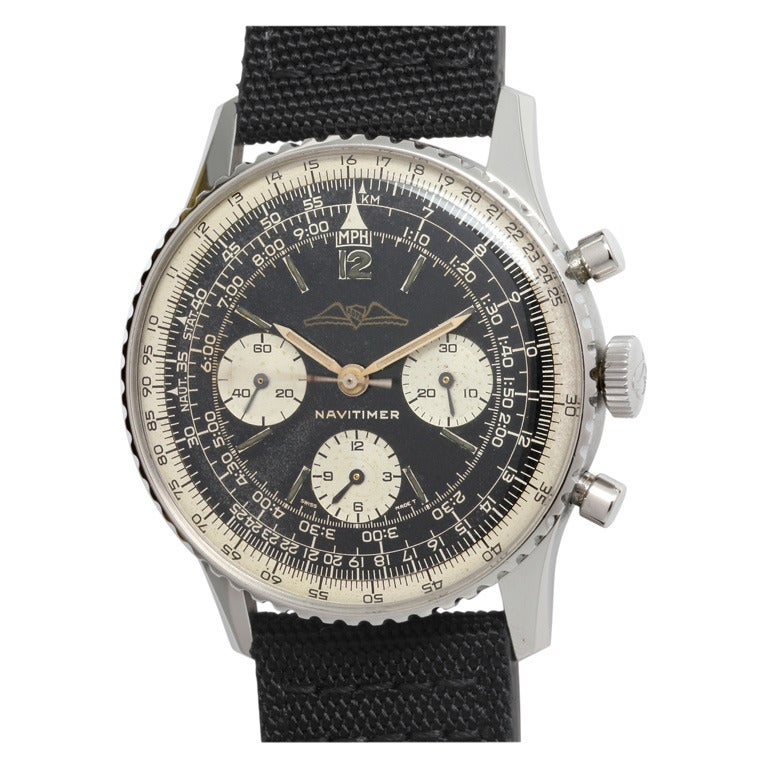 Breitling Stainless Steel Navitimer Chronograph Wristwatch with AOPA ...