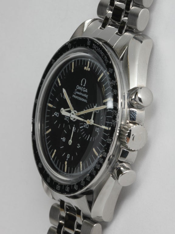 Omega Stainless Steel Speedmaster Wristwatch circa 1978 at 1stDibs