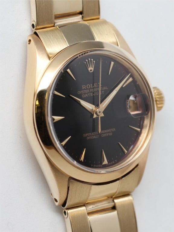 Rolex Yellow Gold Midsize Datejust Wristwatch Ref 6629 circa 1965 at ...