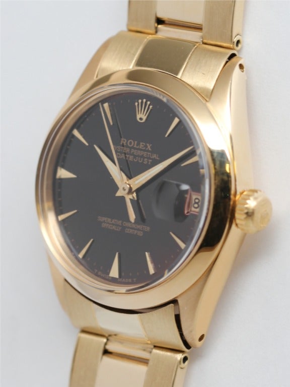 Rolex Yellow Gold Midsize Datejust Wristwatch Ref 6629 circa 1965 at ...