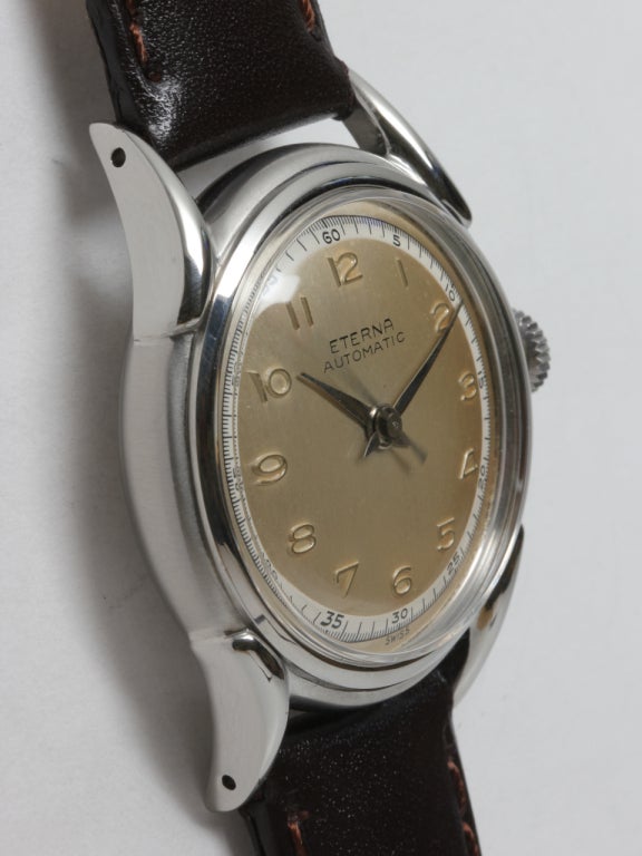 Eterna Stainless Steel Eternamatic Wristwatch circa 1950s at 1stDibs ...