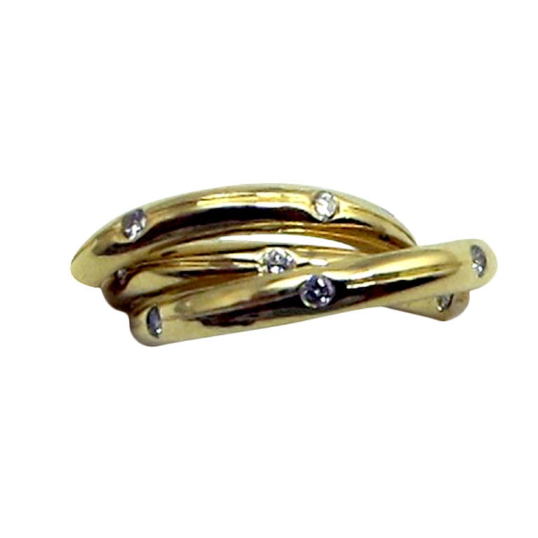 Tiffany and Co Diamond Set Rolling Rings at 1stDibs | tiffany rolling ring