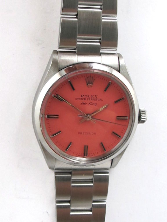 Rolex Steel AirKing ref# 5500 Custom Watermelon Dial circa 1978 For ...