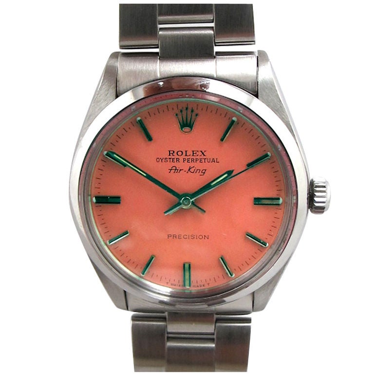 Rolex Steel AirKing ref# 5500 Custom Watermelon Dial circa 1978 For ...
