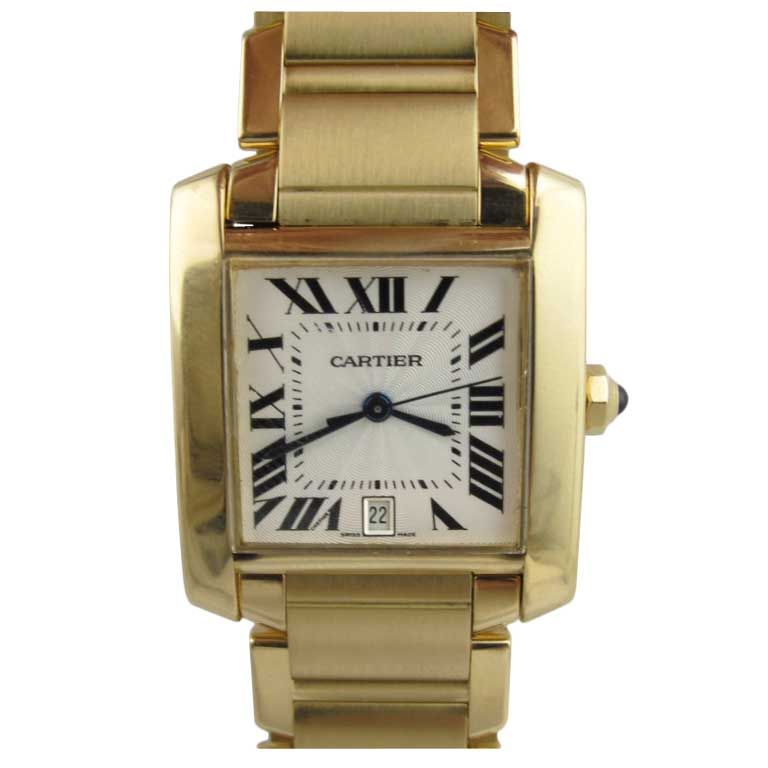 Cartier Gold Tank Francaise Man's Size Model Automatic at 1stDibs