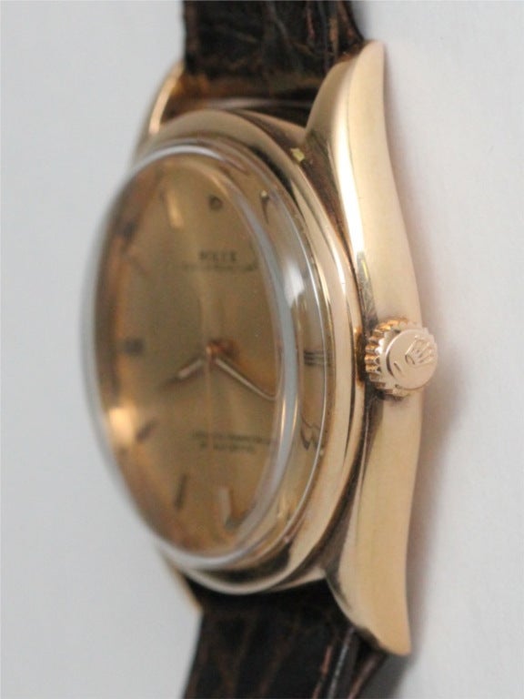 Rolex Pink Gold Oyster Perpetual ref. 1012/13 circa 1960 For Sale at ...