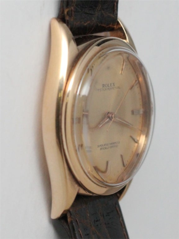 Rolex Pink Gold Oyster Perpetual ref. 1012/13 circa 1960 For Sale at ...