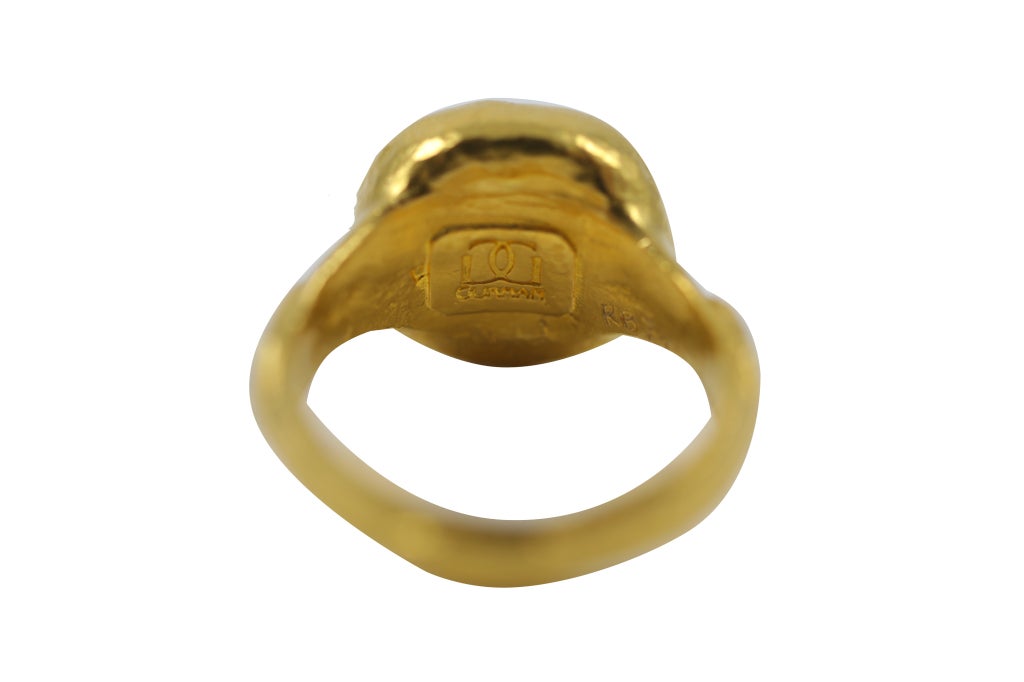 Gurhan Gold and Carved Ruby Ring at 1stDibs