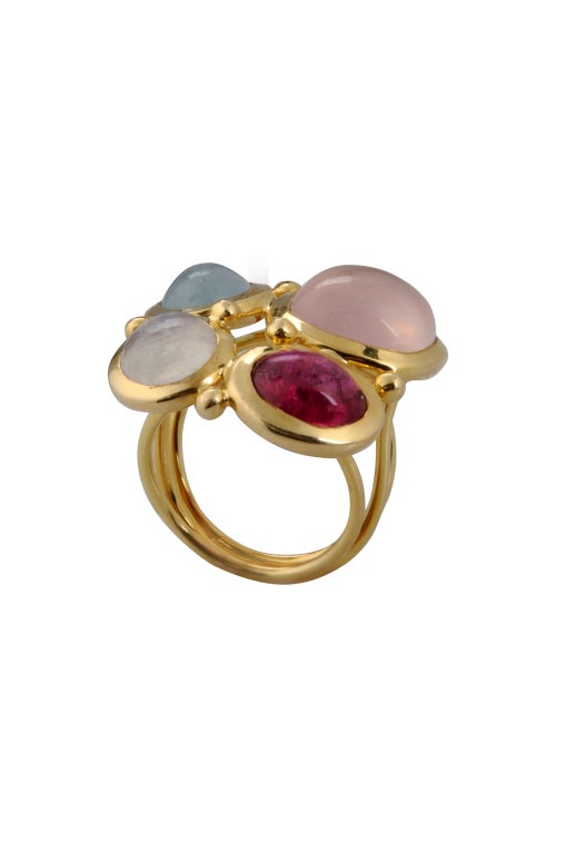 Gold and Four Stone Ring at 1stDibs