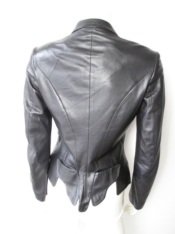 Early Yohji Yamamoto Leather Jacket at 1stDibs