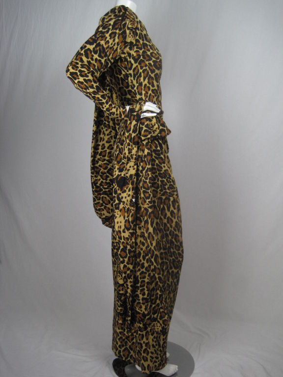 Iconic Yves Saint Laurent Leopard Print Gown at 1stDibs