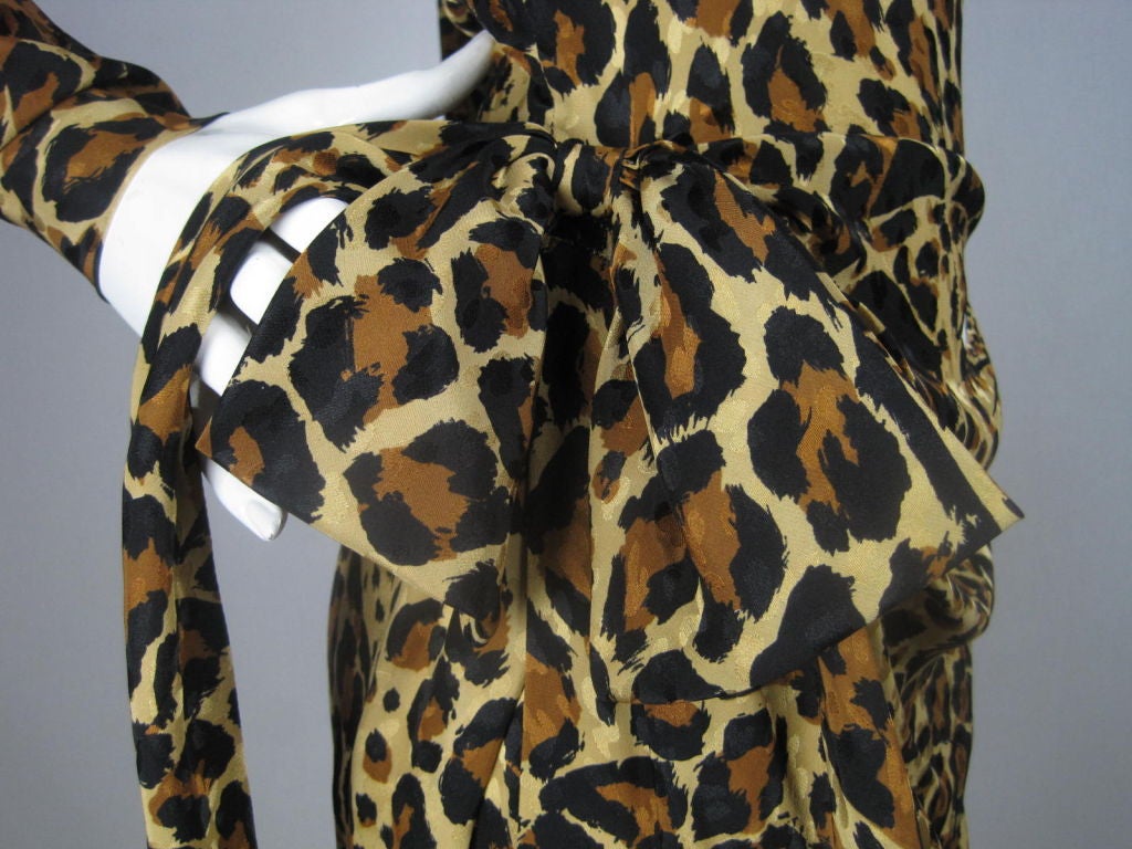 Iconic Yves Saint Laurent Leopard Print Gown at 1stDibs