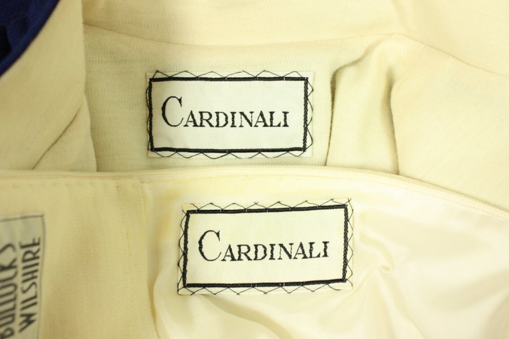 1960's Cardinali Striped Dress Ensemble at 1stDibs