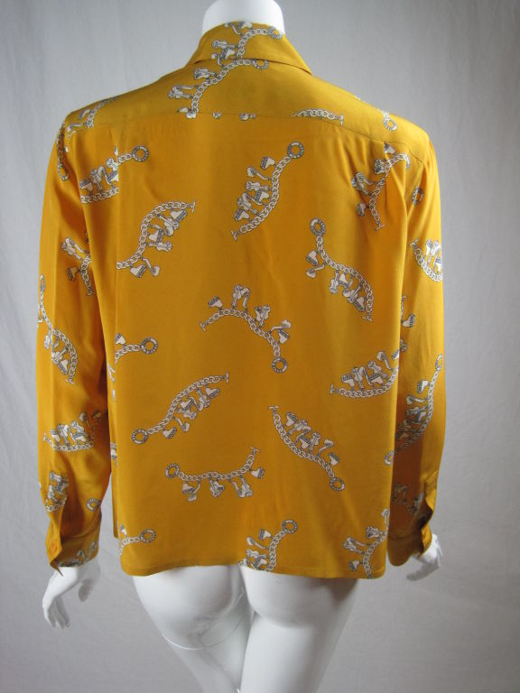 Vintage Celine Silk Blouse at 1stDibs | celine silk shirt