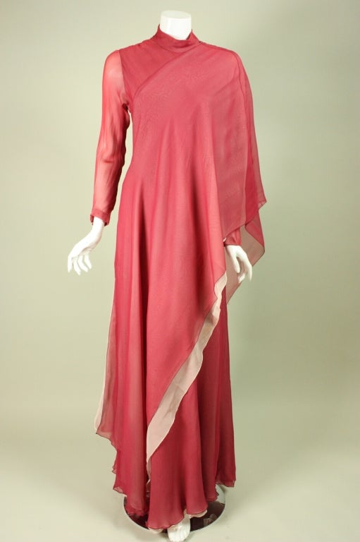 Stavropoulos Silk Evening Gown at 1stDibs