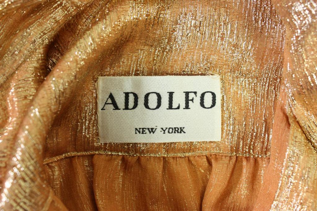1970's Adolfo Metallic Ensemble For Sale at 1stDibs