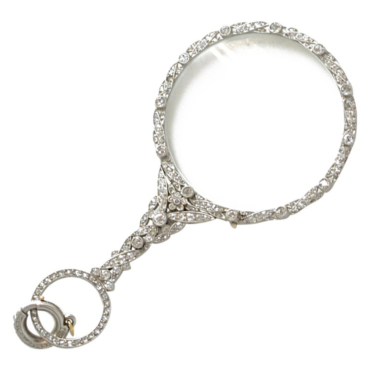 Diamond Set Magnifying Glass For Sale at 1stDibs | diamond magnifying glass