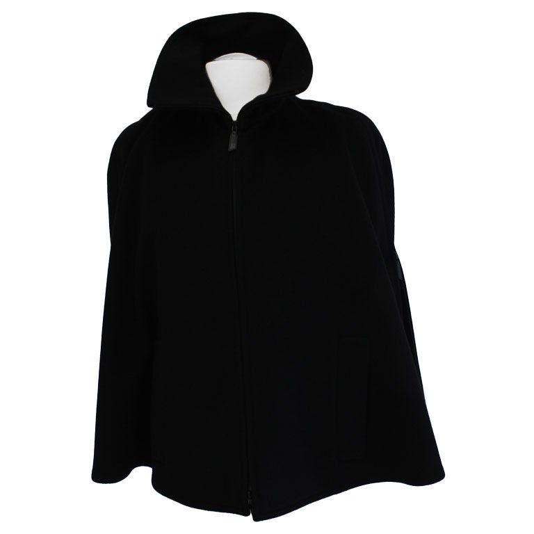 Cashmere Black Cape by AKRIS For Sale at 1stDibs
