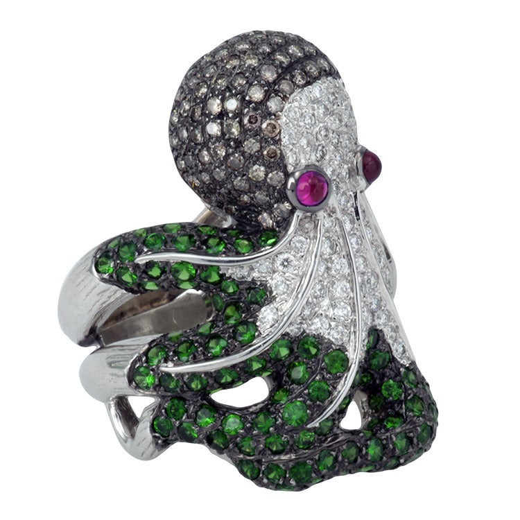 Whimsical Octopus Ring at 1stDibs