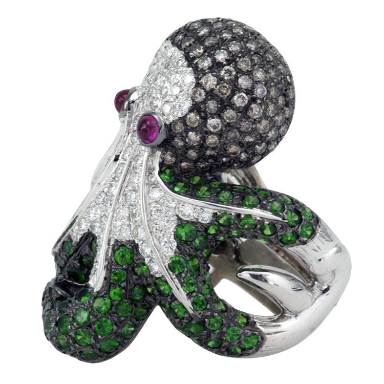 Whimsical Octopus Ring at 1stDibs
