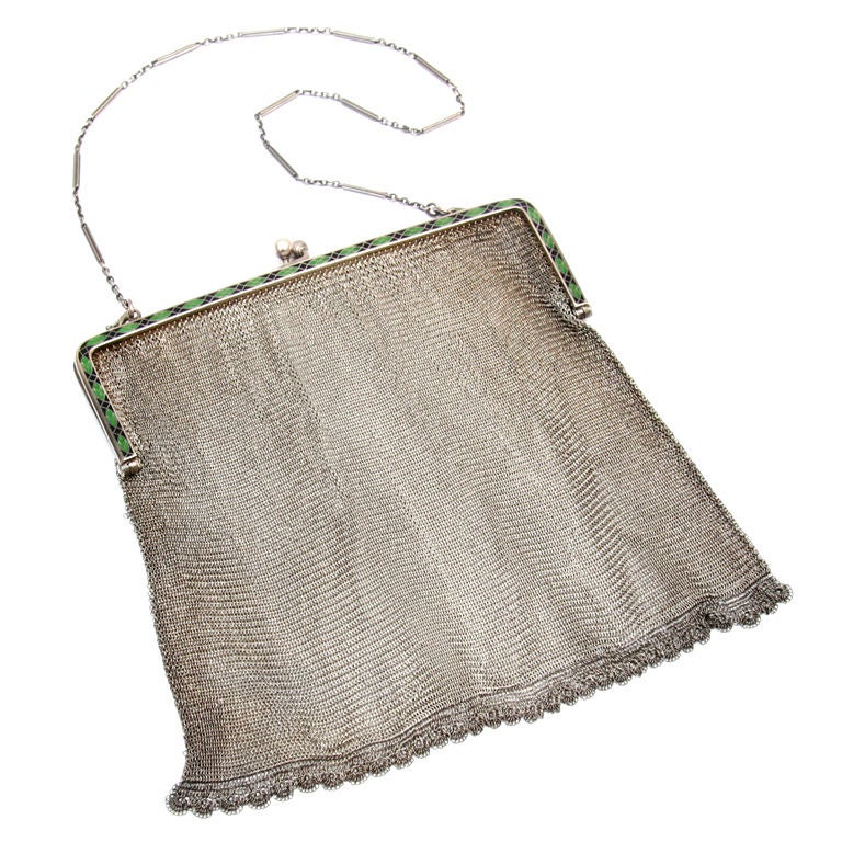 WHITING AND DAVIS Mesh Purse at 1stDibs